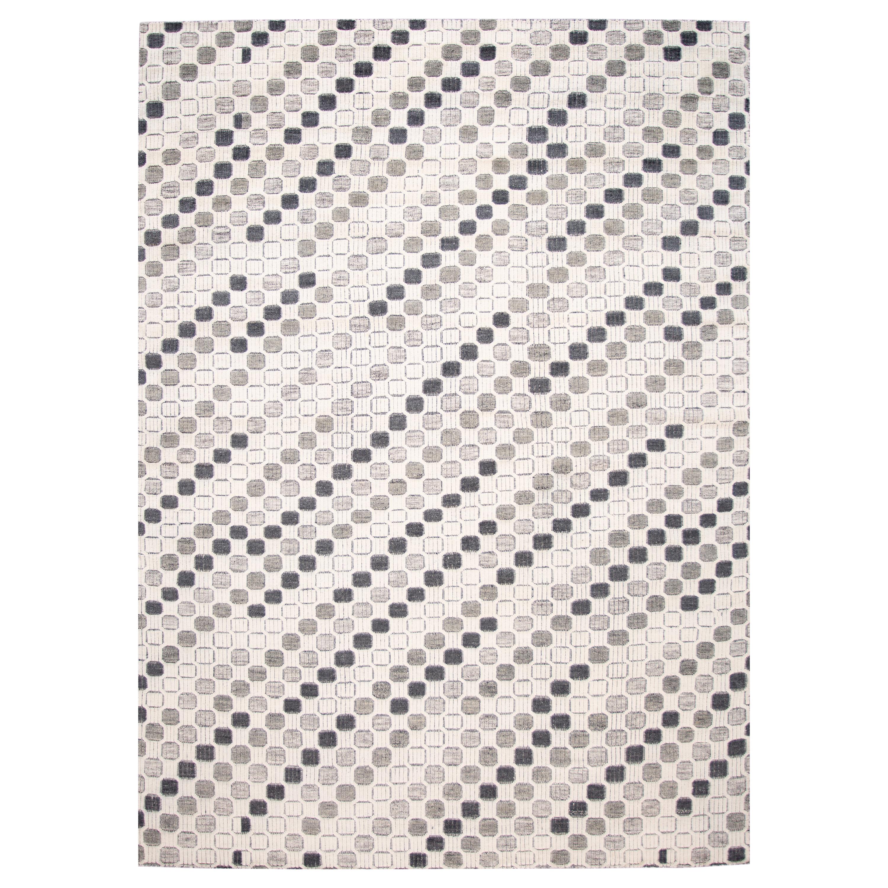 21st Century Contemporary Textured Loop Wool Rug For Sale at 1stDibs