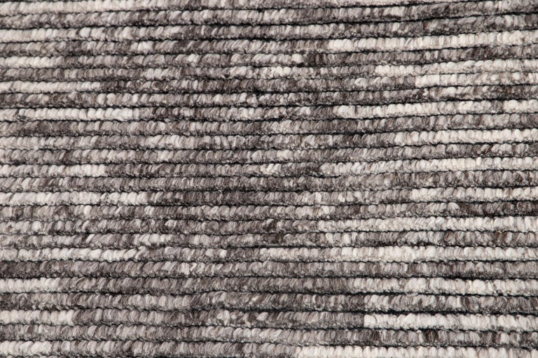 21st Century Contemporary Textured Ribbed Wool Rug For Sale at 1stDibs
