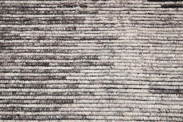 21st Century Contemporary Textured Ribbed Wool Rug For Sale at 1stDibs