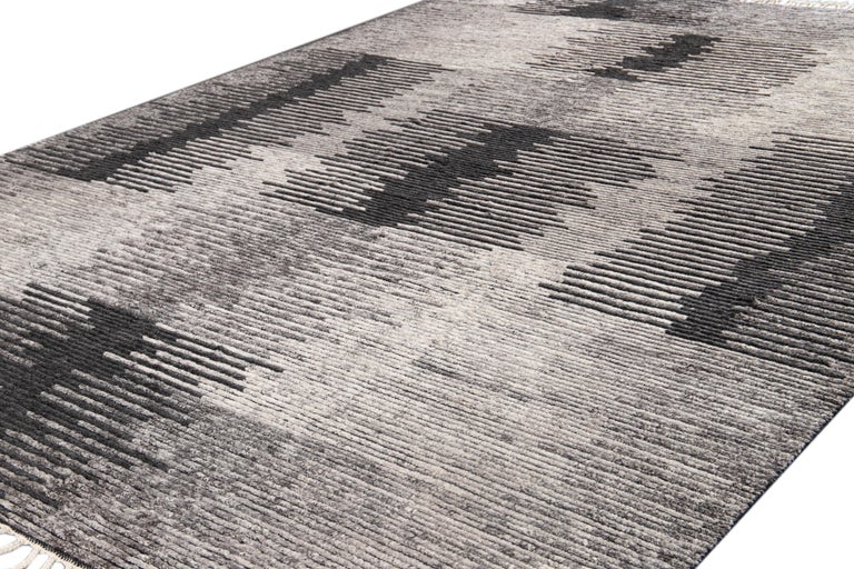 21st Century Contemporary Textured Ribbed Wool Rug For Sale at 1stDibs