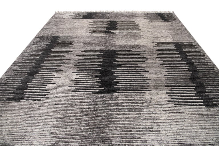 21st Century Contemporary Textured Ribbed Wool Rug For Sale at 1stDibs