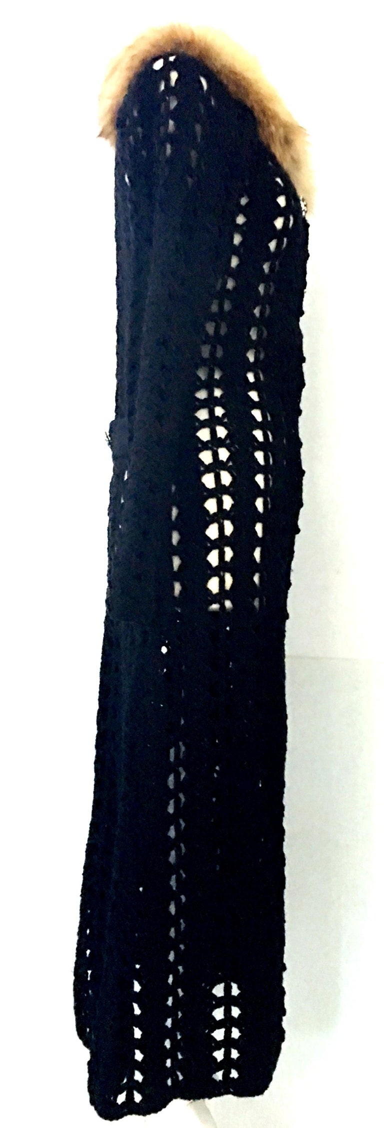 21st Century Crochet and Fox Fur Sweater Jacket By, 525 America at 1stDibs