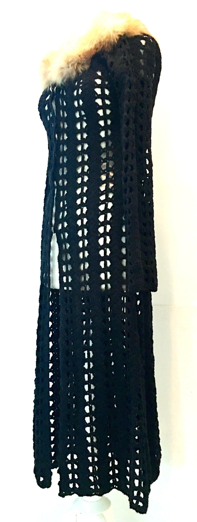 21st Century Crochet and Fox Fur Sweater Jacket By, 525 America at 1stDibs