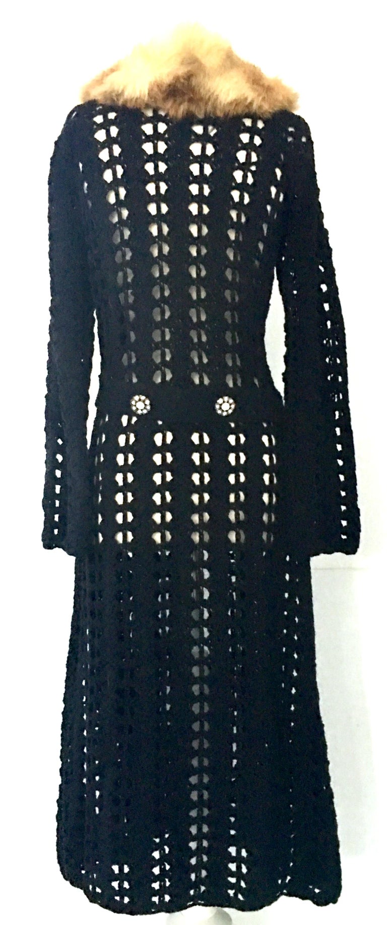 21st Century Crochet and Fox Fur Sweater Jacket By, 525 America at 1stDibs