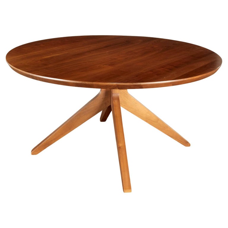 21st Century Cross Round Table by Matthew Hilton, Solid Walnut at 1stDibs