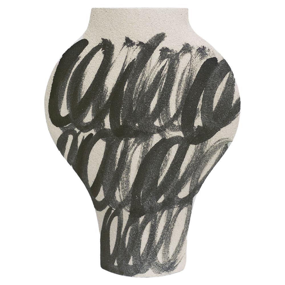 21st Century ‘Dal Negative Circles Black', White Ceramic, Hand-Crafted ...