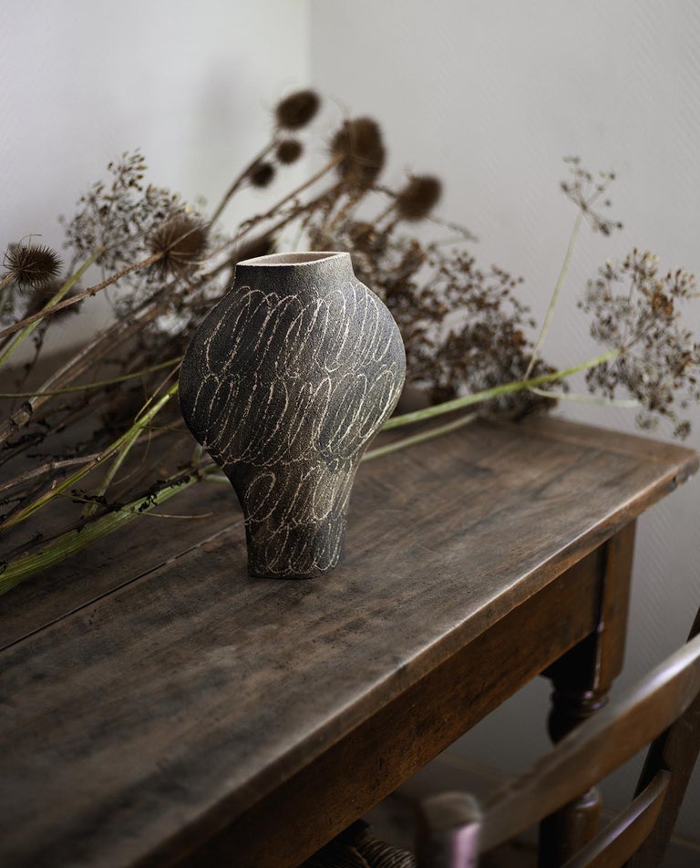 21st Century ‘Dal Negative Circles Black', White Ceramic, Hand-Crafted ...