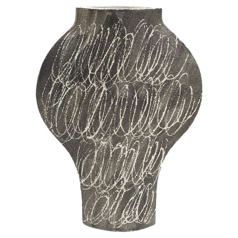 21st Century ‘Dal Negative Circles Black', White Ceramic, Hand-Crafted ...