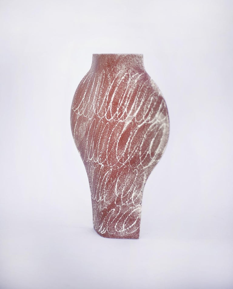 21st Century ‘Dal - Negative Circles Red', White Ceramic, Hand-Crafted ...