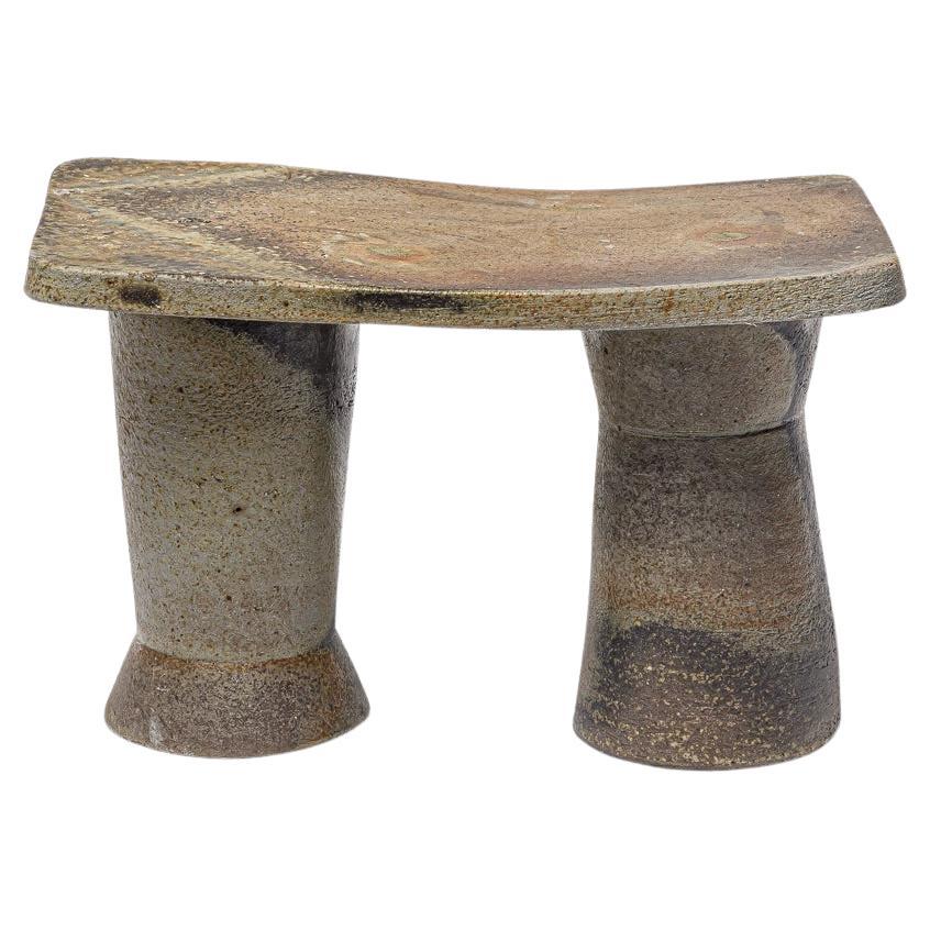 21st century design stoneware ceramic stool or decoration by b Chassang ...
