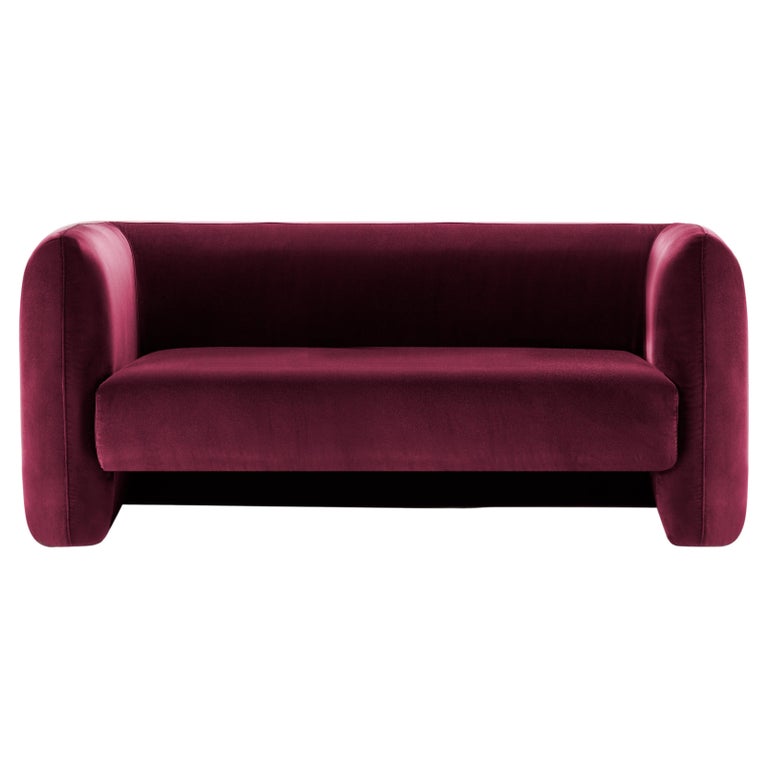 Contemporary Modern Collector Studio Jacob Sofa in Syrah Velvet by ...