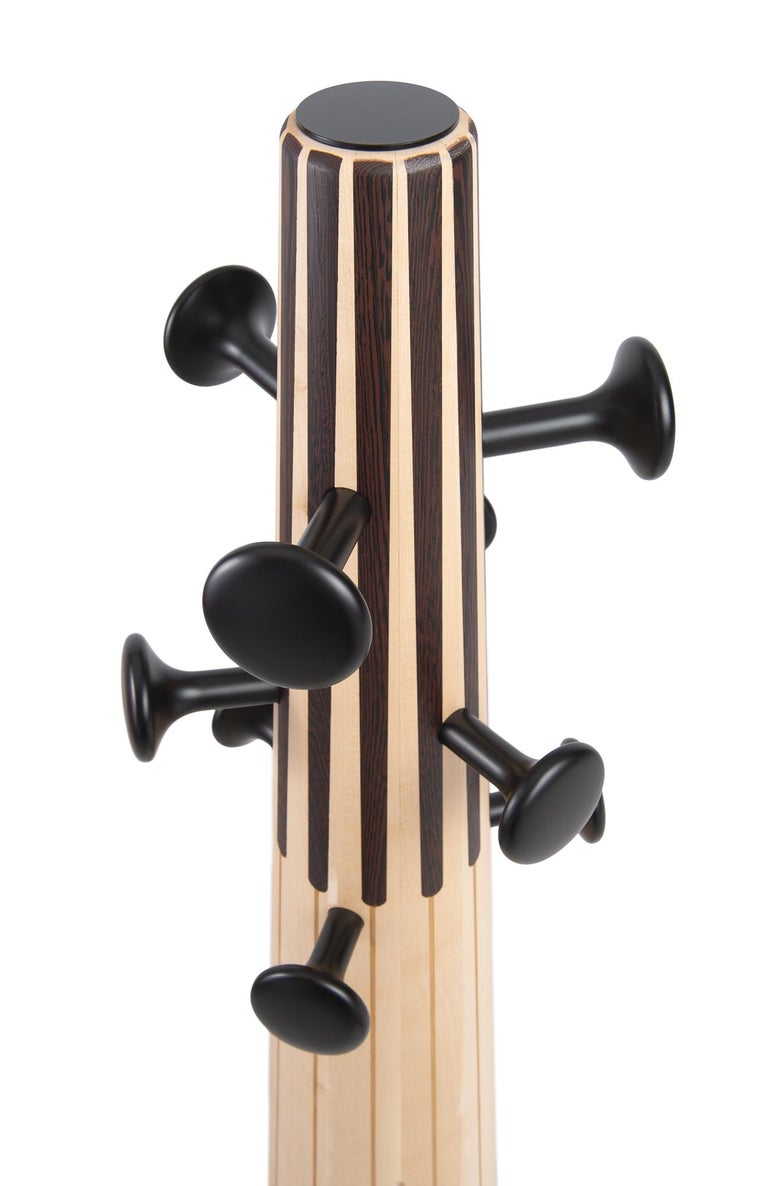 21st Century Elena Salmistraro Coat Hanger Inlaid Wood Solid Wood ...