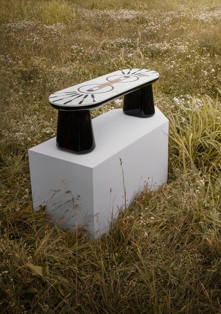 21st Century Elena Salmistraro Ione Bench Polyurethane Marble Resin ...