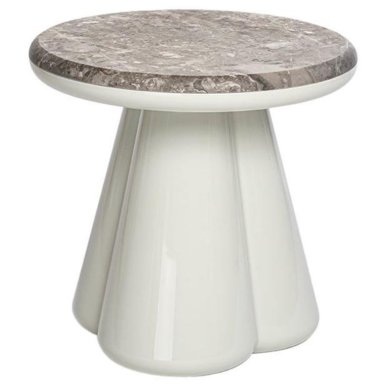 21st Century Elena Salmistraro Stool LowTable GrigioBilliemi Marble Polyurethane For Sale at 1stDibs