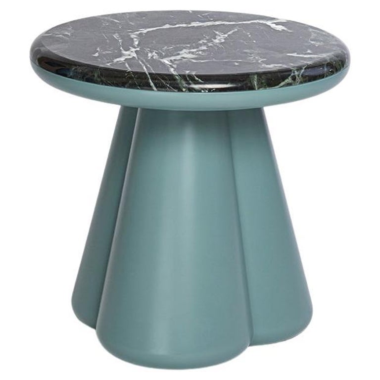21st Century Elena Salmistraro StoolLowTable WhitePintaVerde Marble ...