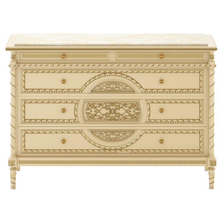 21st Century Empire Dressing Table with Columns by Modenese Gastone ...