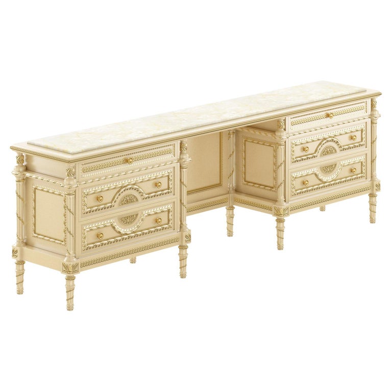 21st Century Empire-Style Vanity Unit with Columns by Modenese Gastone ...