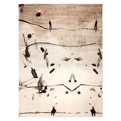 Dark Gray Loop and Cut Rug For Sale at 1stdibs