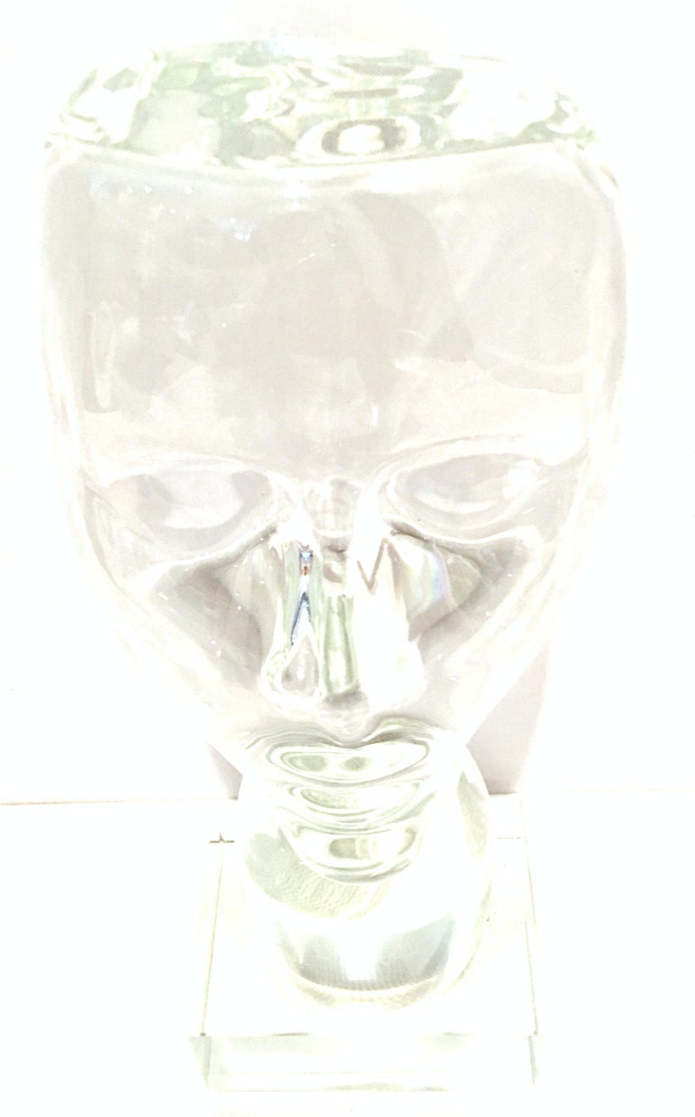 21st Century European Hand Blown Art Glass Bust "Face" Sculpture at 1stDibs