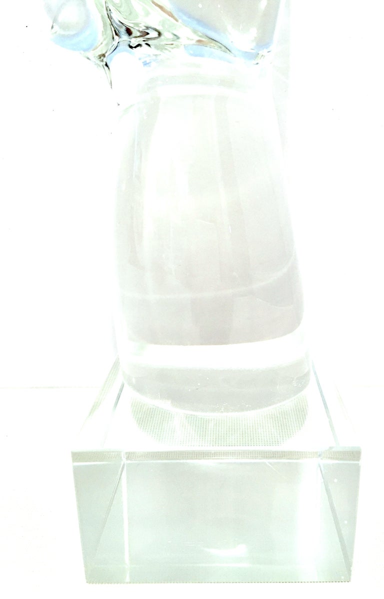 21st Century European Hand Blown Solid Art Glass Bust "Face" Sculpture ...