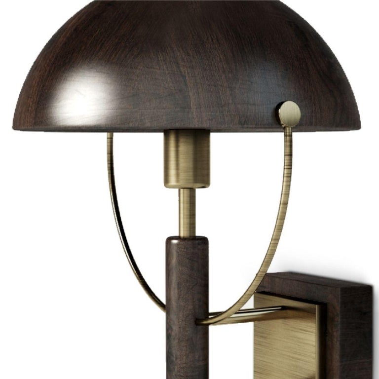 21st Century Faraday Wall lamp Walnut Wood For Sale at 1stDibs
