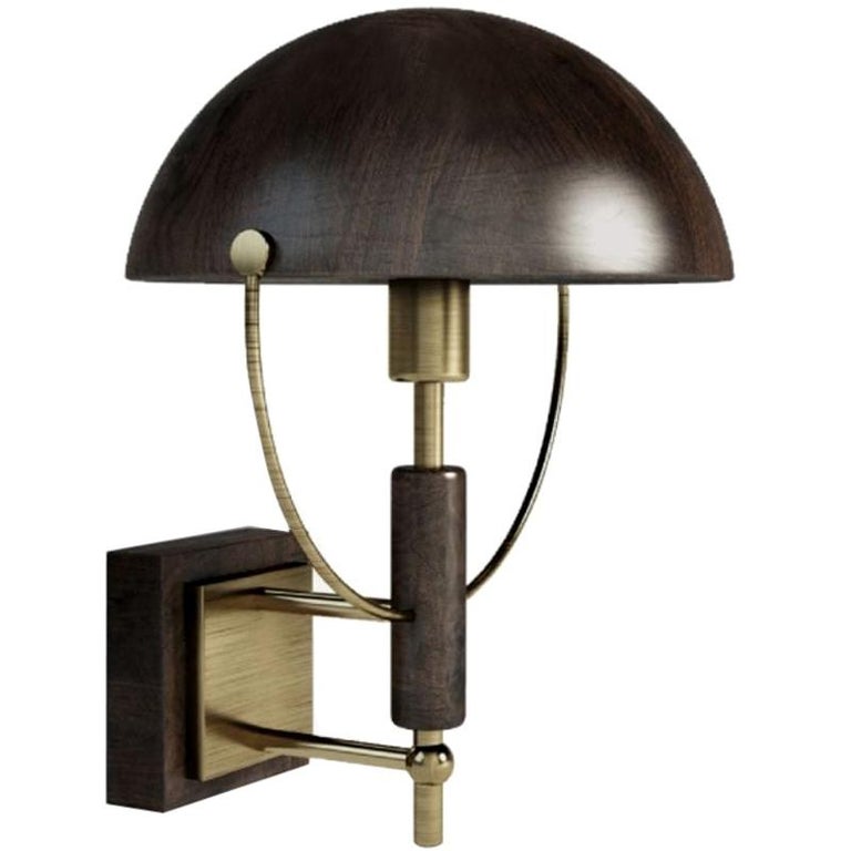 21st Century Faraday Wall lamp Walnut Wood For Sale at 1stDibs