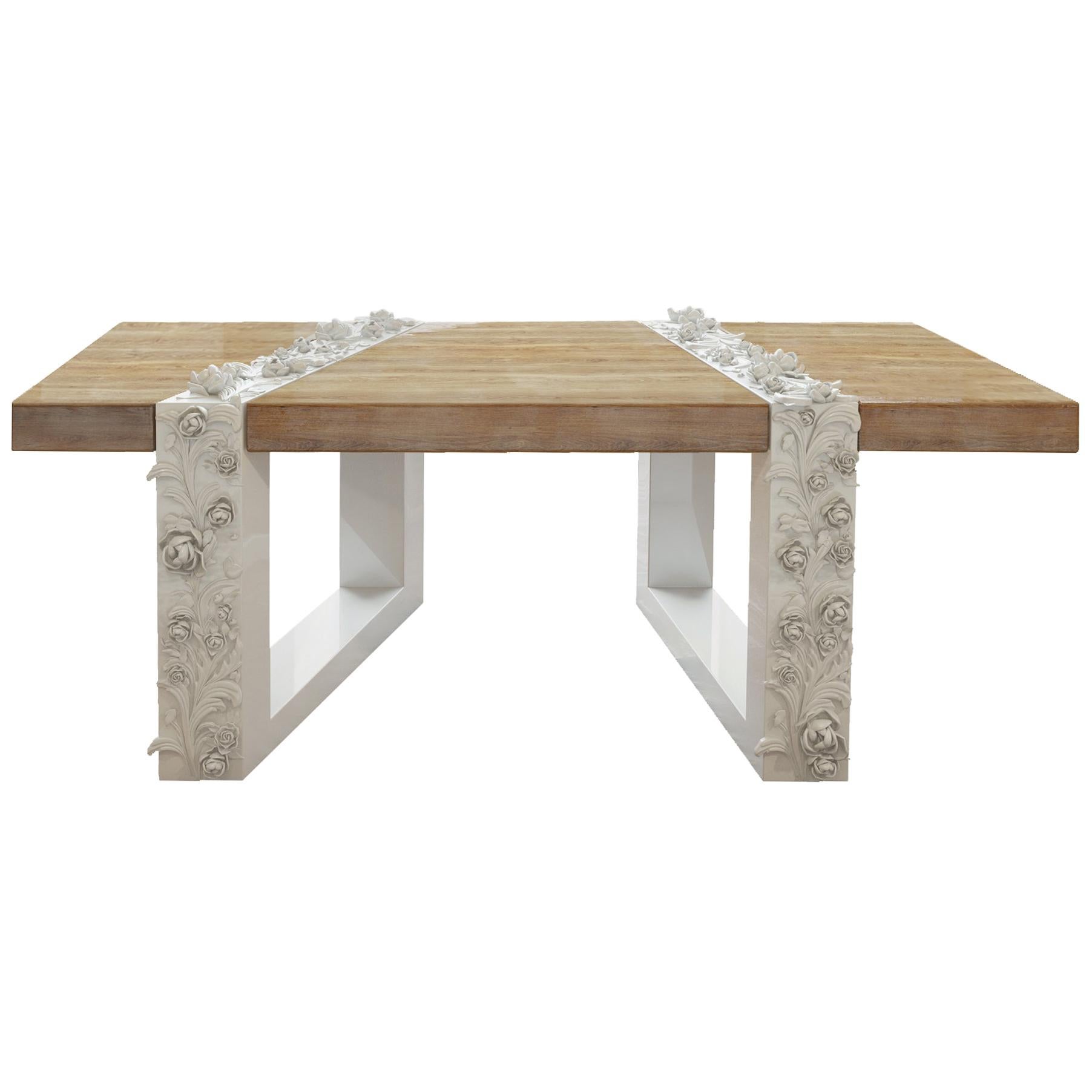 Roberto and Mito Block Cocktail Table Original Silver Leaf Border at ...