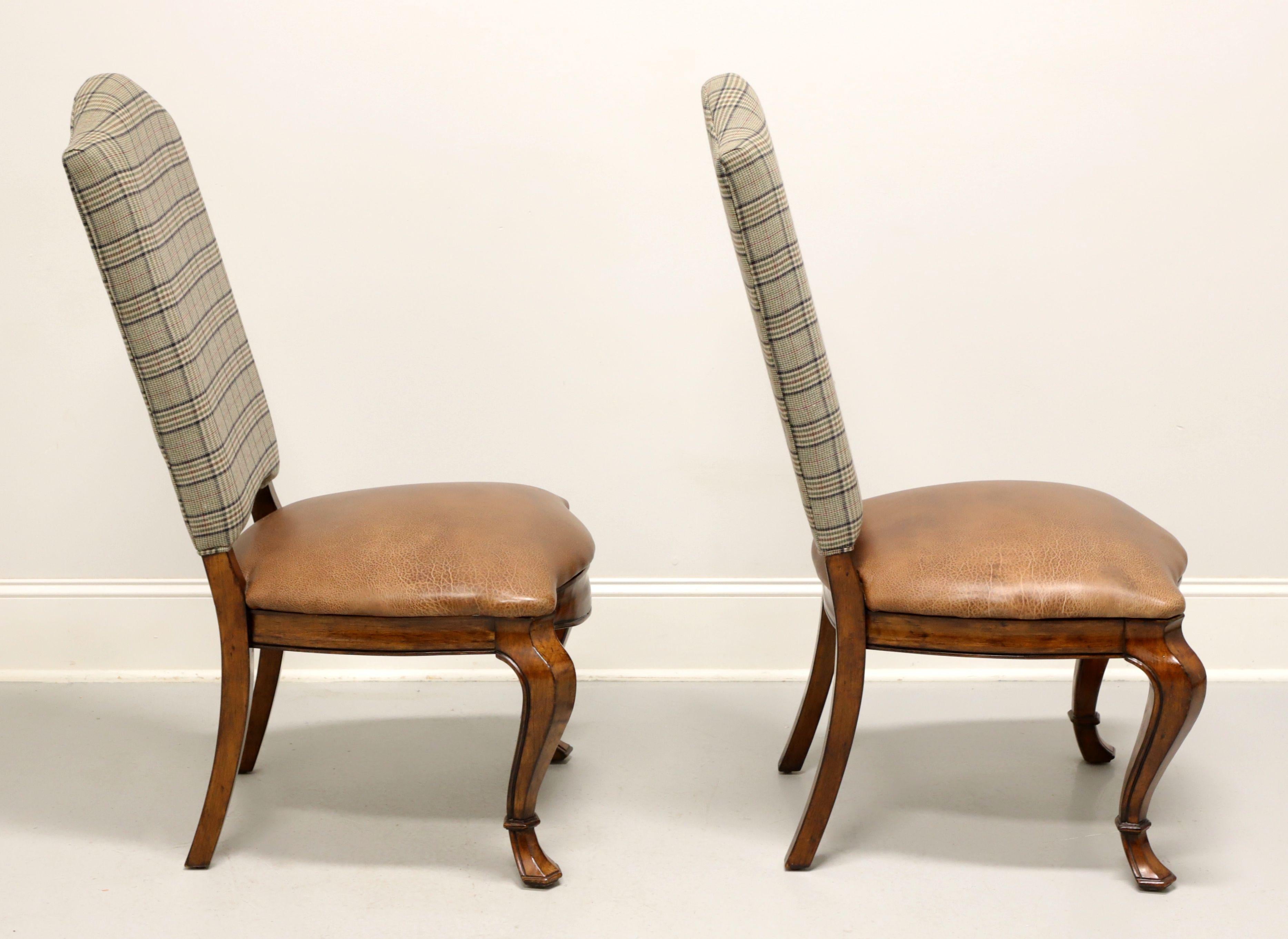 21st Century French Country High Back Accent Side Chairs - Pair For Sale at 1stDibs