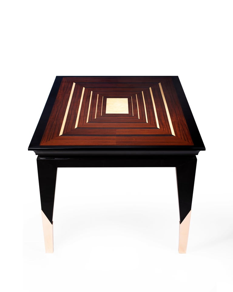 21st Century Frida Inlaid Table in Rosewood and Mother-of-pearl, Made ...