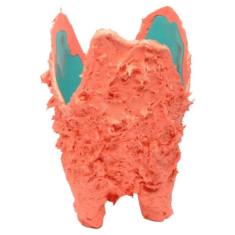 21st Century Gaetano Pesce Lava L Vase Resin Matt Ocean Matt Dark ...