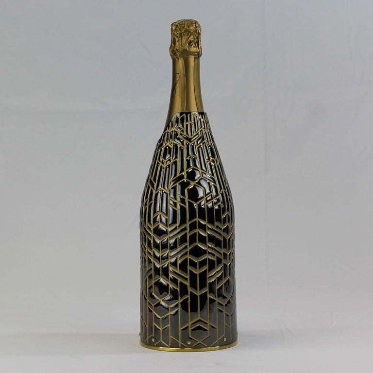 21st Century Gatsby Solid Pure Italian Silver Champagne Cover at 1stDibs