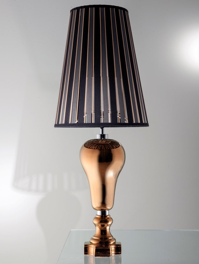 21st Century Ginger and Fred Copper Ceramic Table Lamp by Patrizia ...