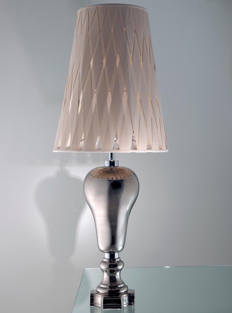 21st Century Ginger and Fred Platinum Ceramic Table Lamp by Patrizia ...