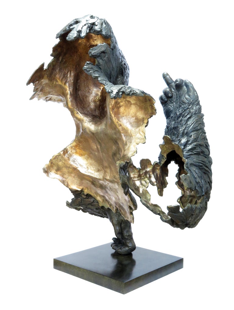 Gorilla-Bronze-Skulptur HUMANITY des 21. Jahrhunderts von Pierre-Jean ...