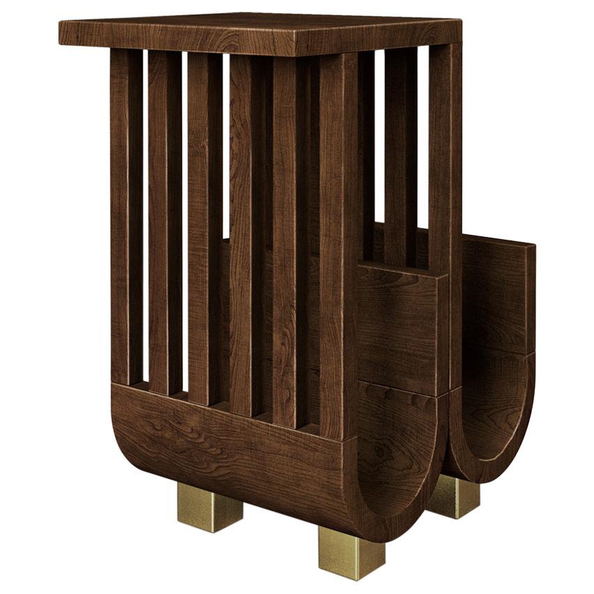 21st Century Pineapple Side Table in Hand-carved Wood with Pineapple ...