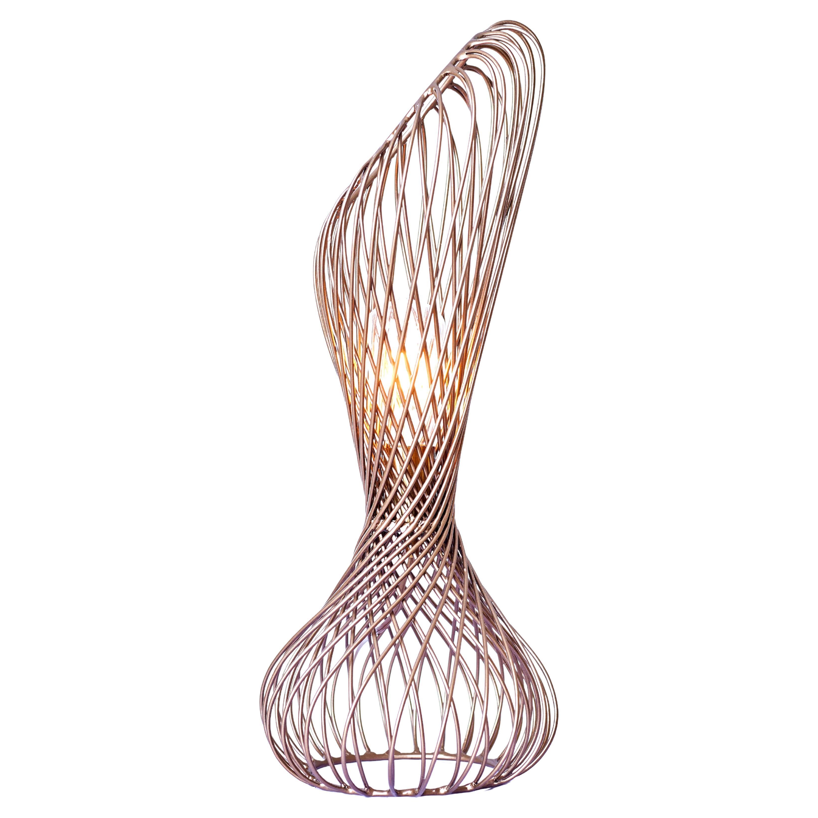 21st Century Hand-bent and welded steel morphed table lamp SISI EKO For ...