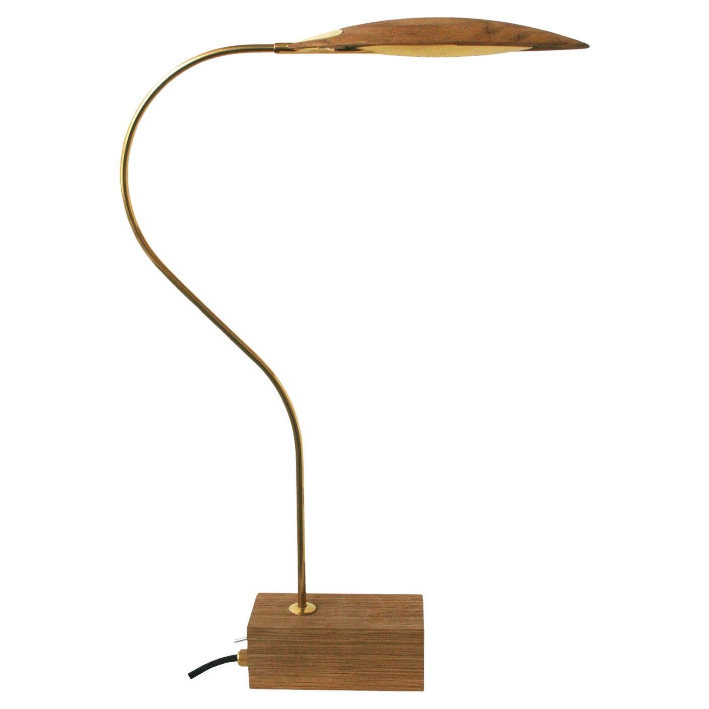 Brown Terracotta Molded and Iron Cast Table Lamp with Linen Lampshade ...