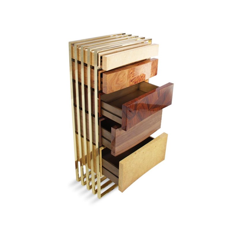 21st Century Hollow Chest of Drawers Multiple Woods For Sale at 1stDibs