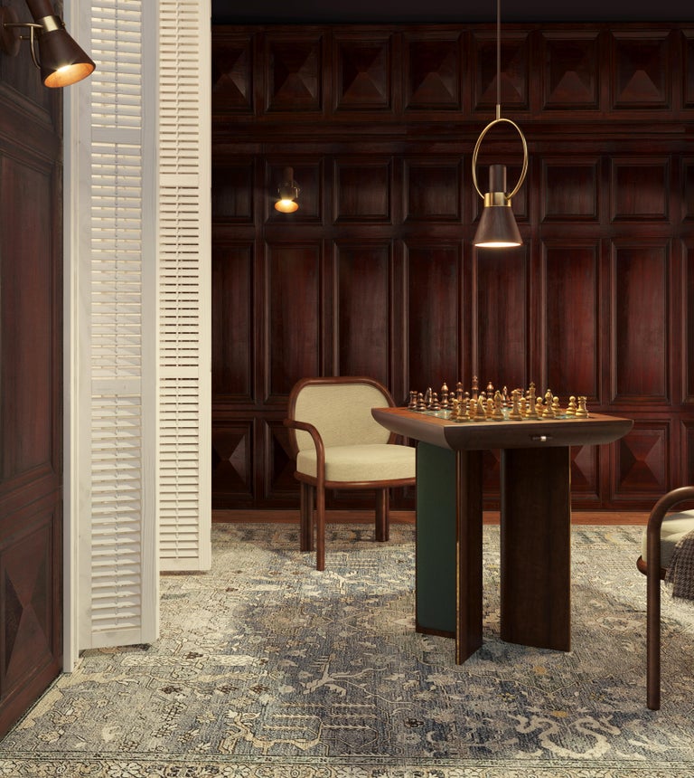 21st Century Howard Chess Table Walnut Wood For Sale at 1stDibs | chess ...