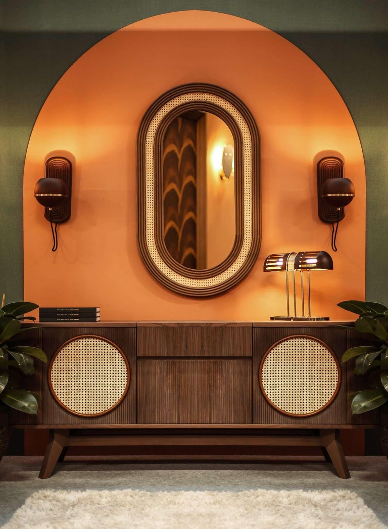 21st Century Hudson Mirror Walnut Wood For Sale at 1stDibs