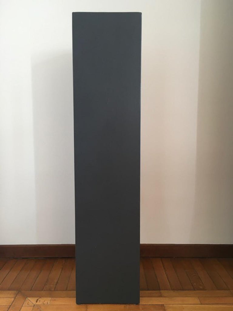 21st Century Italy Wooden Grey Lacquered Column For Sale at 1stDibs
