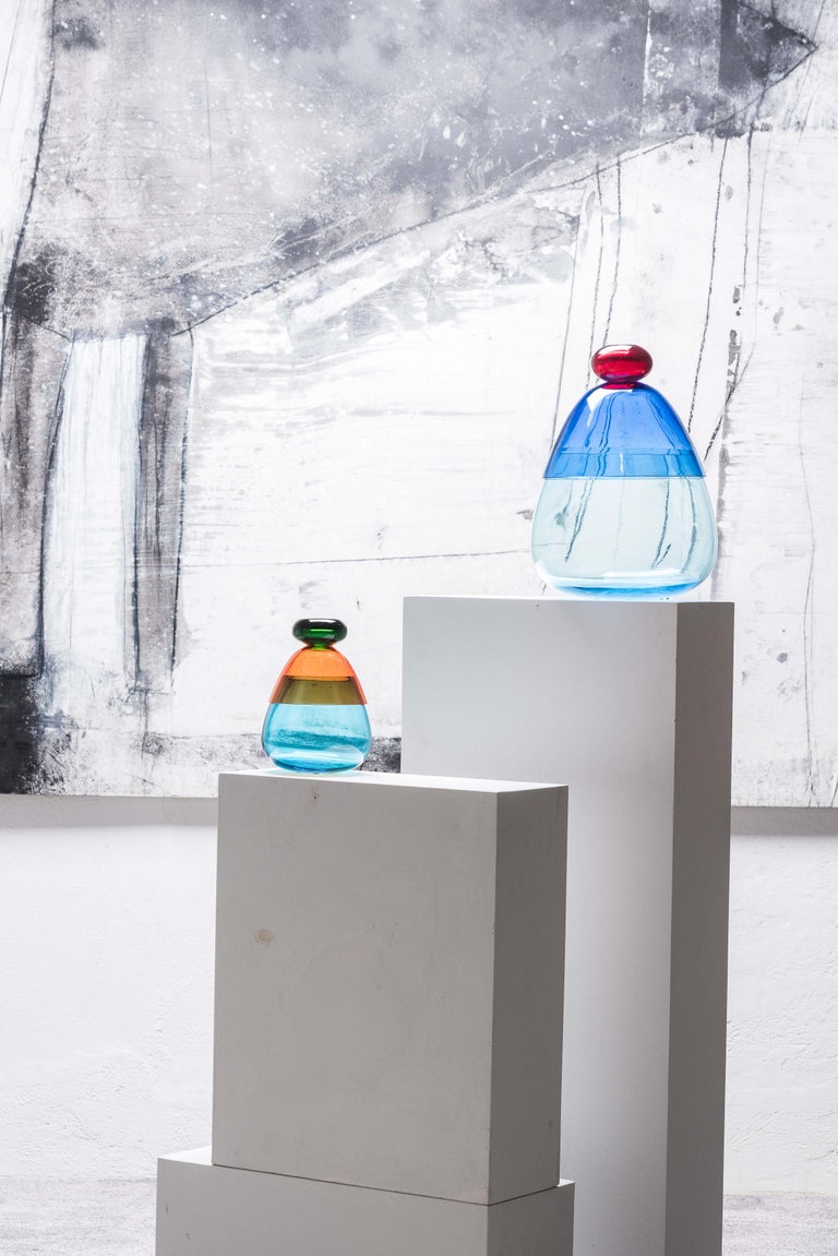 21st Century Karim Rashid Centerpiece Large Vase Murano Glass Various ...