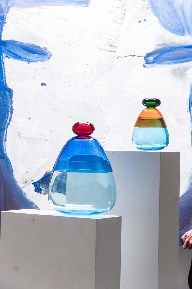 21st Century Karim Rashid Centerpiece Large Vase Murano Glass Various ...