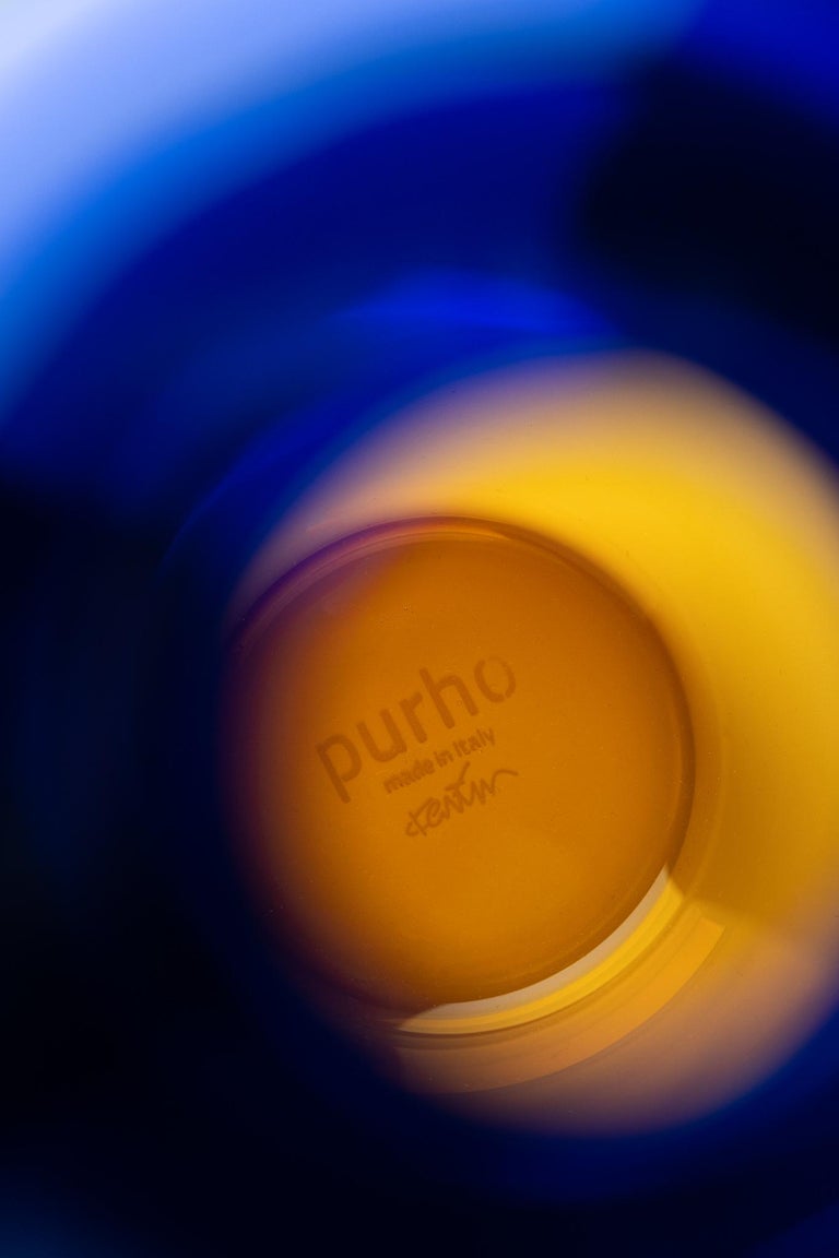 21st Century Karim Rashid Queen Vase Murano Glass Honey, Ocean Blue For ...