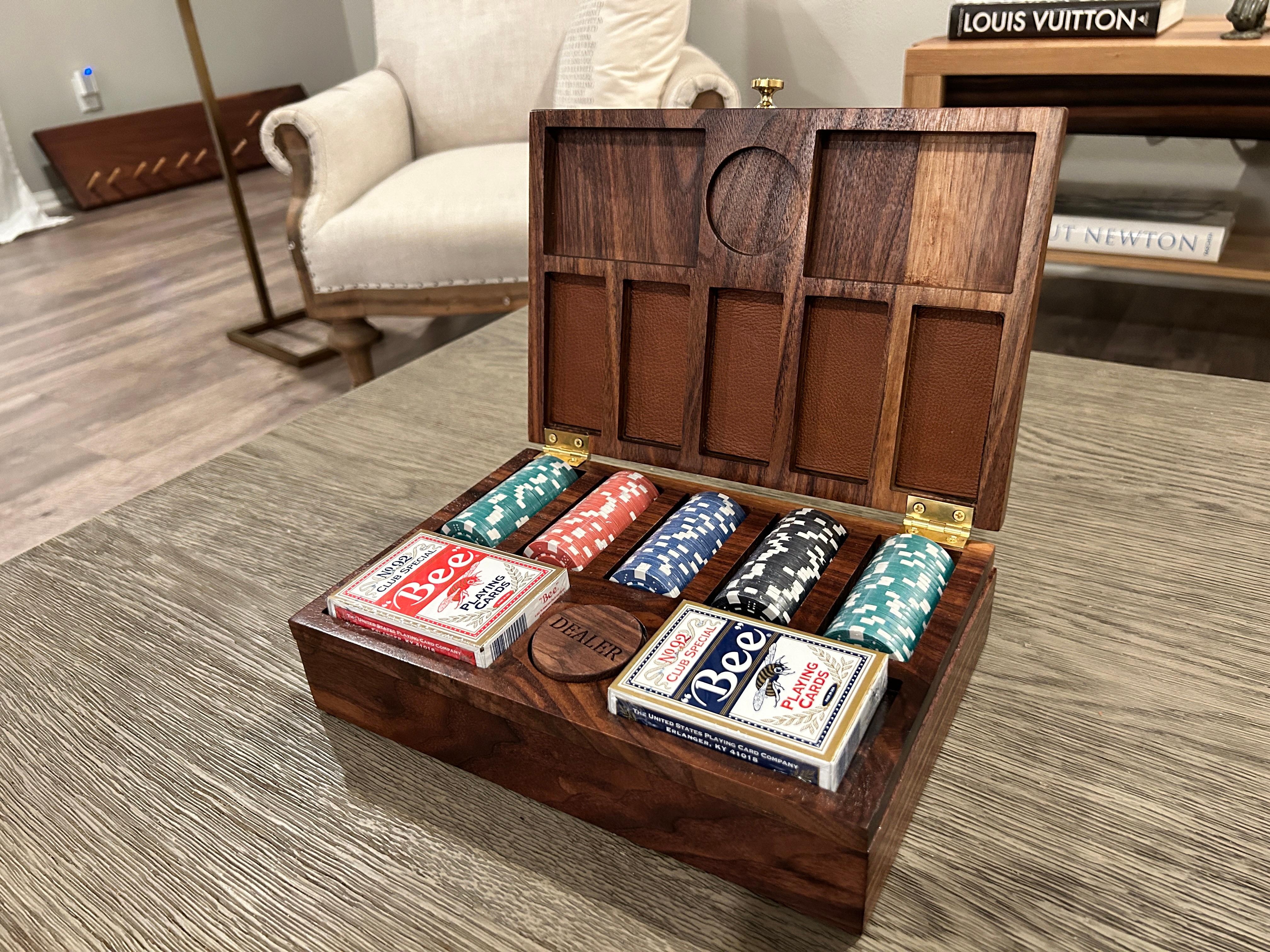 21st Century Luxury 125 Piece Walnut Poker Set For Sale at 1stDibs
