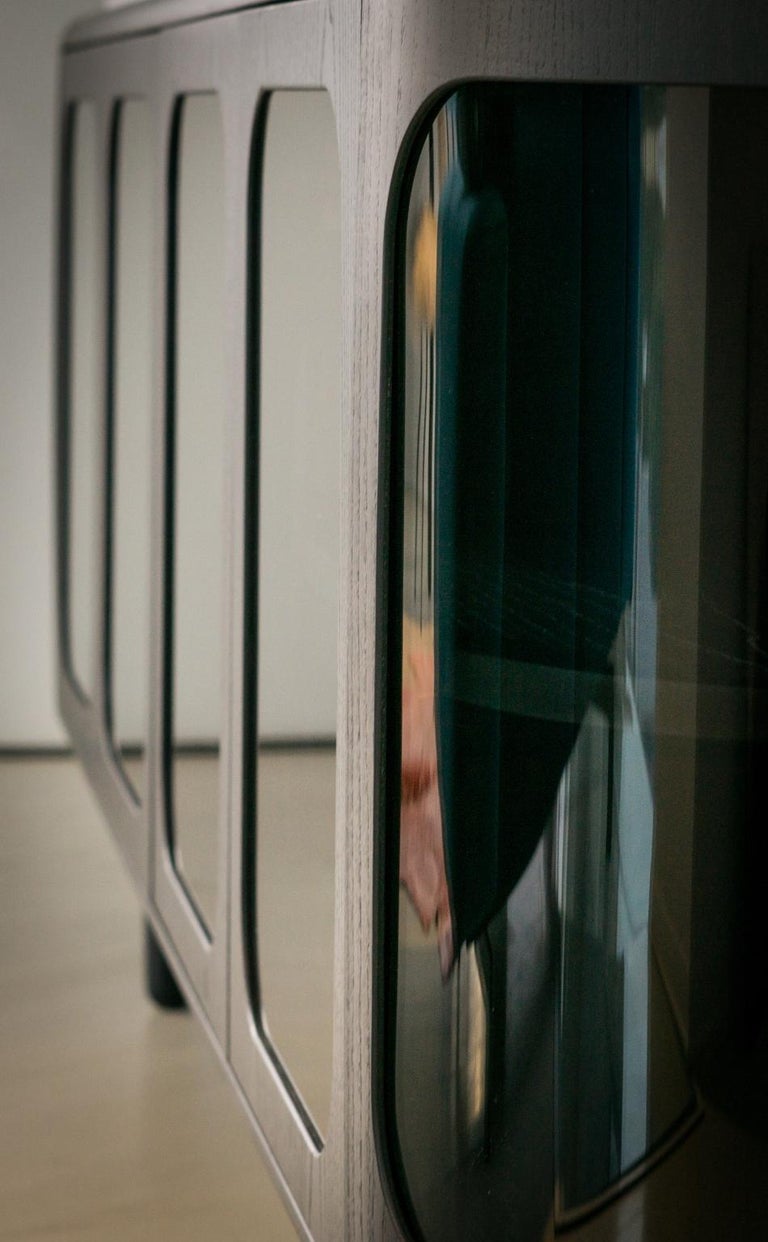 21st Century Matteo Zorzenoni Sideboard Matt Lacquered Wood Marble ...