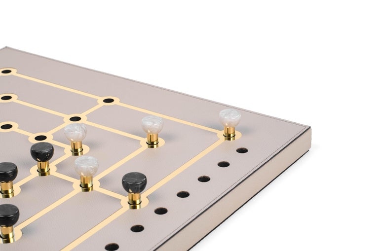 21st Century Mill Leather Game Set Board Game Handcrafted in Italy For ...