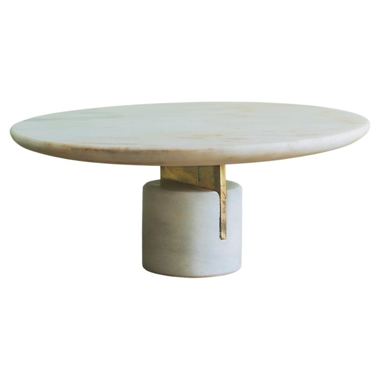 21st Century, Minimalist, European Serve Ware, White Greek Marble and ...