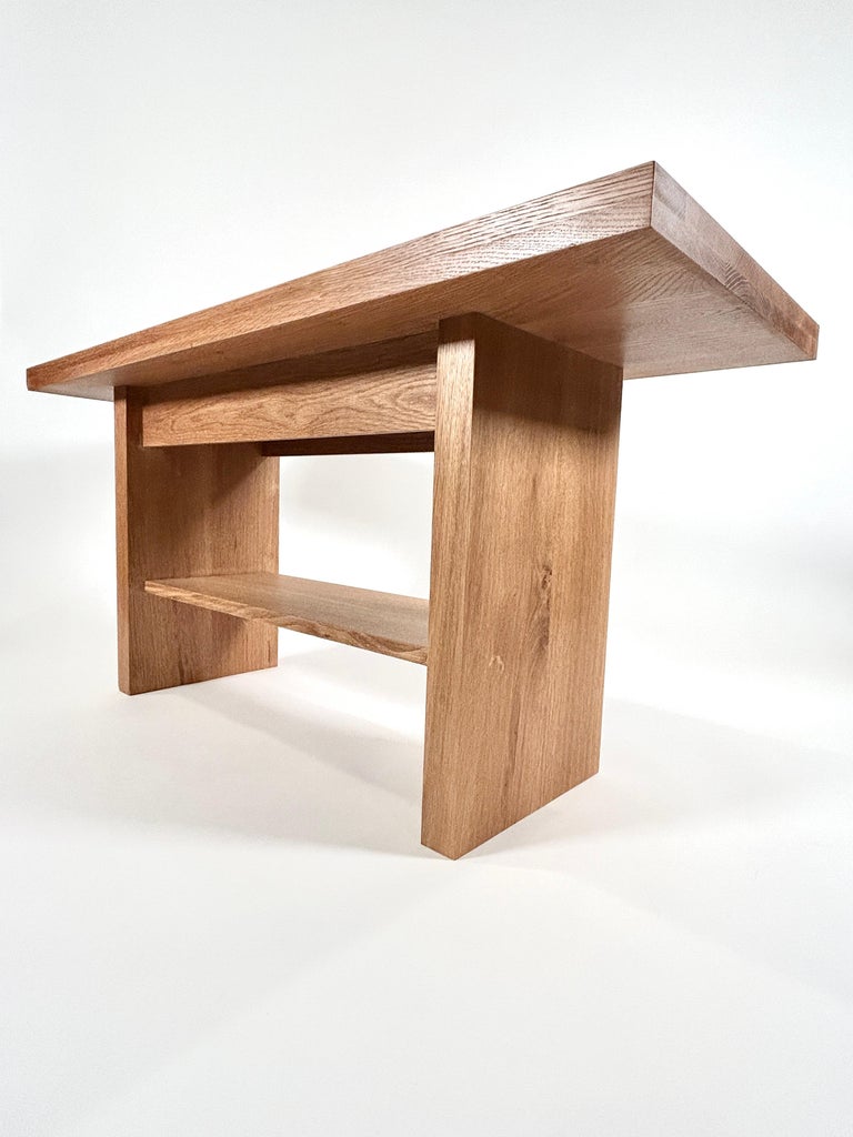 21st Century Minimalist Rift Sawn White Oak Entry, Mudroom, Side Table ...