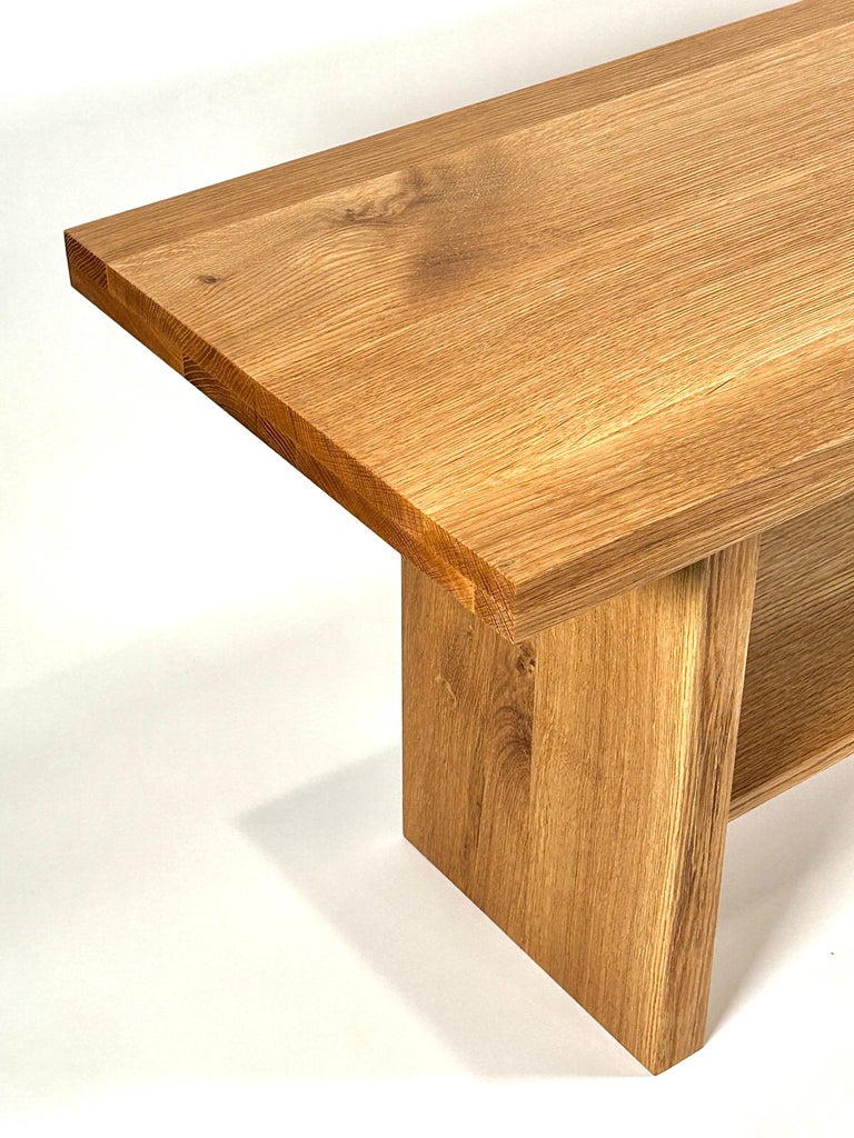 21st Century Minimalist Rift Sawn White Oak Entry, Mudroom, Side Table ...